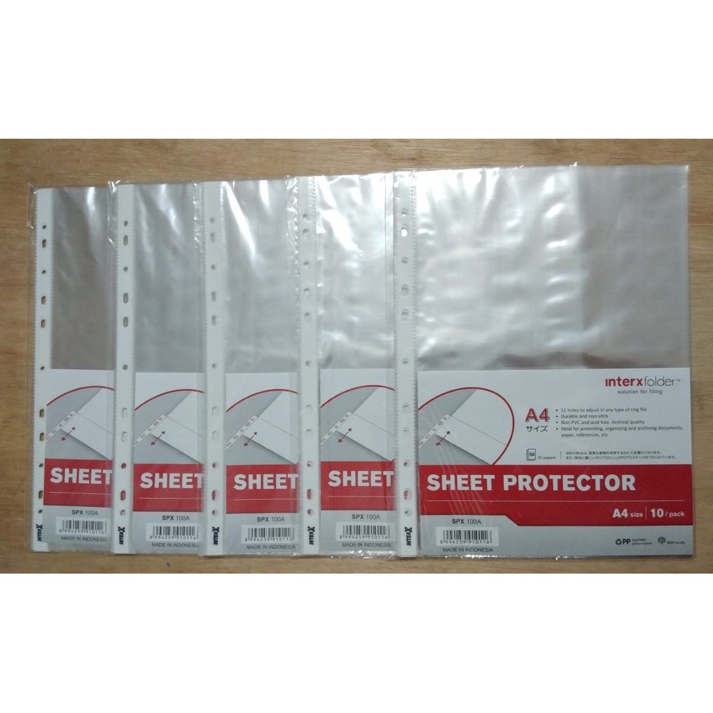 Jual Sheet Protector / PP Pockets A4 isi 10 Lembar - Inter X Folder ...