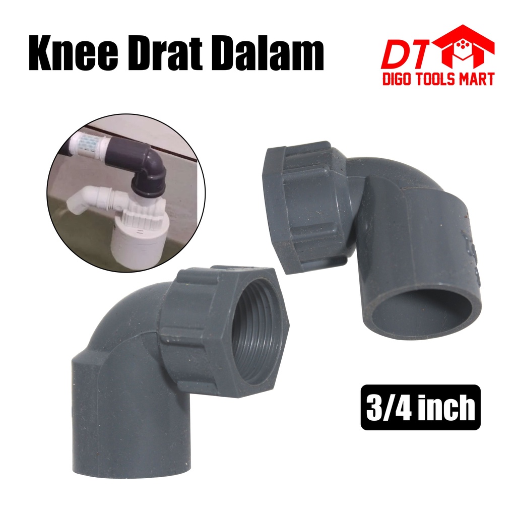 Jual Knee Drat Dalam Pvc KDD Ukuran 3/4 inci | Shopee Indonesia