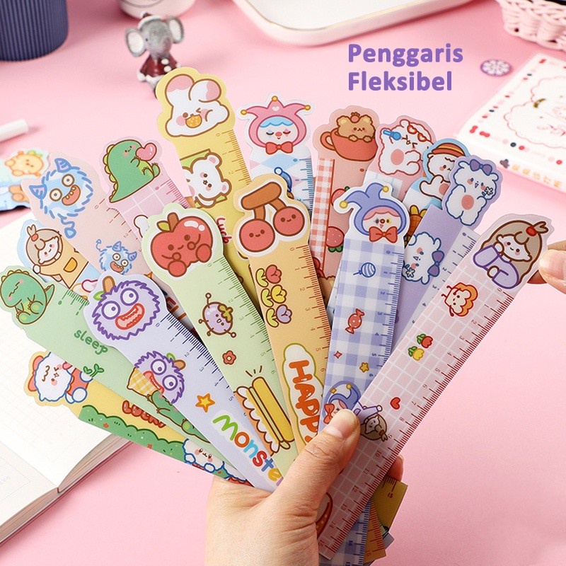 Jual PENGGARIS MAGNET FLEXIBLE LUCU GARISAN IMUT MOTIF ANIMAL CARTOON ...