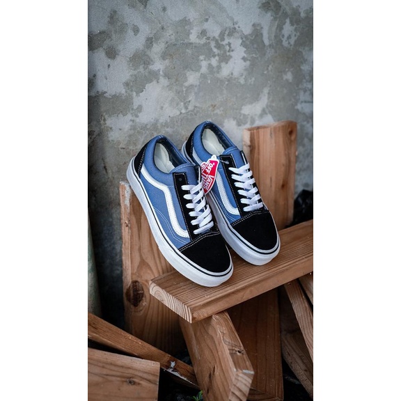 Jual SEPATU VANS OLD SKOOL CLASSIC NAVY WHITE (ORIGINAL) | Shopee Indonesia