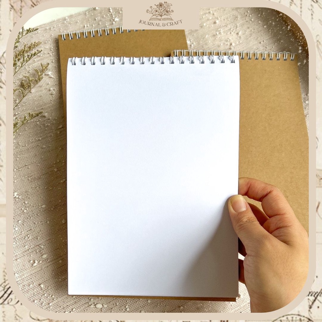 Jual Notebook Buku Tulis Catatan Diary Note Book polos putih aesthetic ...