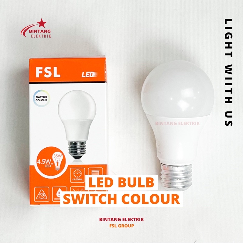Jual LAMPU LED GANTI WARNA SWITCH COLOUR FSL 4,5WATT | Shopee Indonesia