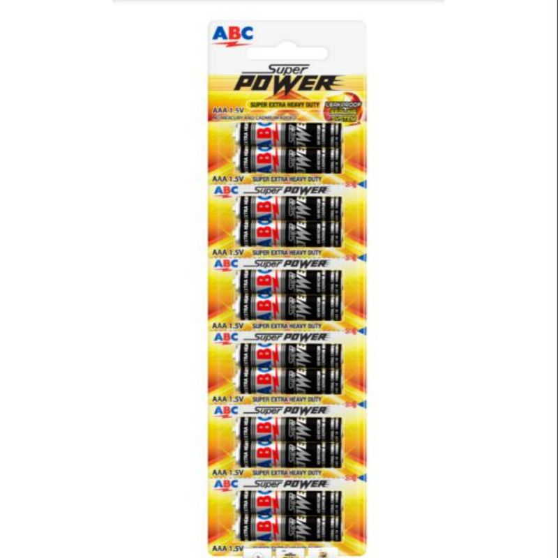 Jual Battery Baterai ABC Super power AAA (12 Buah) | Shopee Indonesia