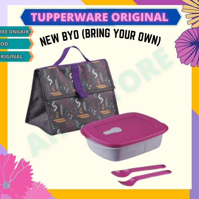 Jual Tempat Makan Set Tupperware / Lunch Box Set Tas Makan Bekal Byo ...
