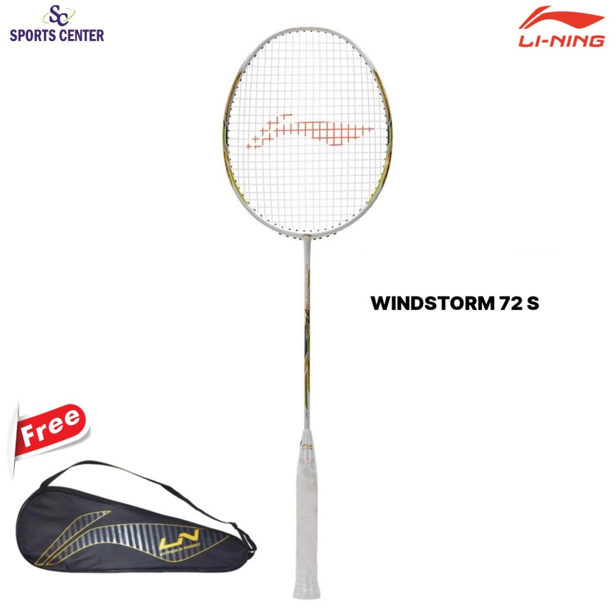 Jual New Color Raket Badminton Lining Windstorm 72 S White Gold Lime ...