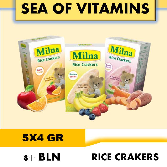 Jual Milna Rice Crackers Isi 5x4 GR | Shopee Indonesia