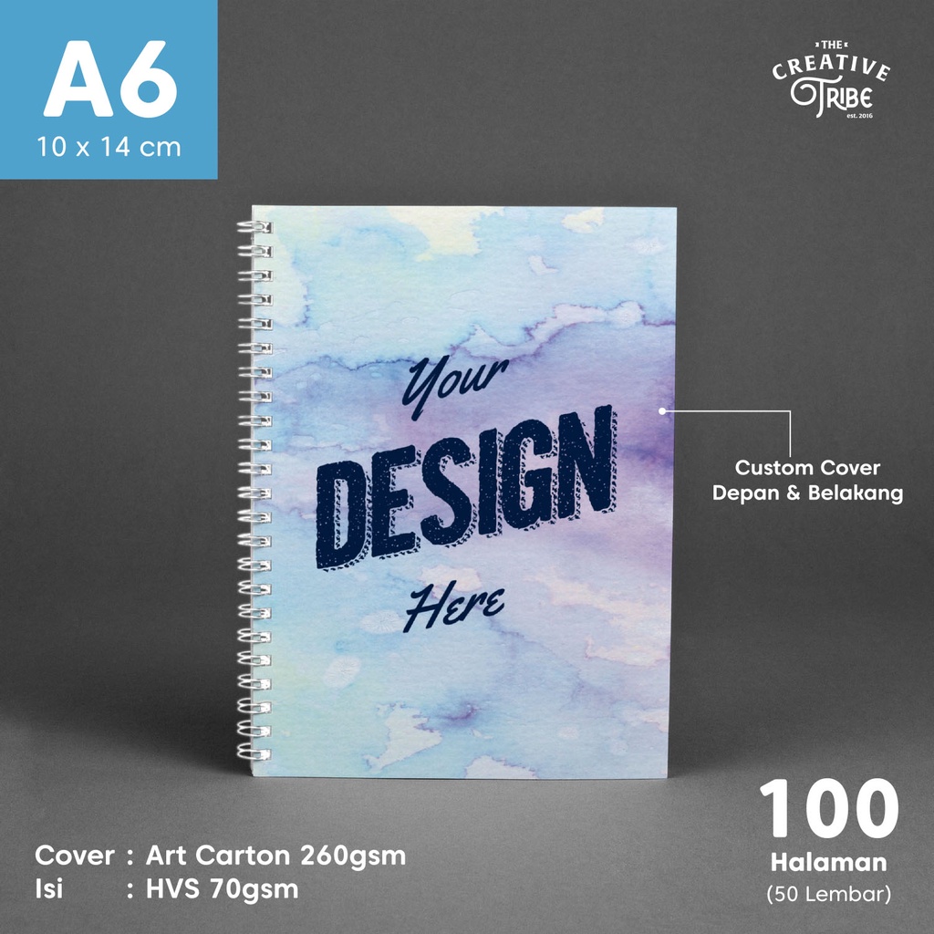 Jual Notes A6 Spiral - 100 Halaman HVS / Buku Catatan / Blocknote ...