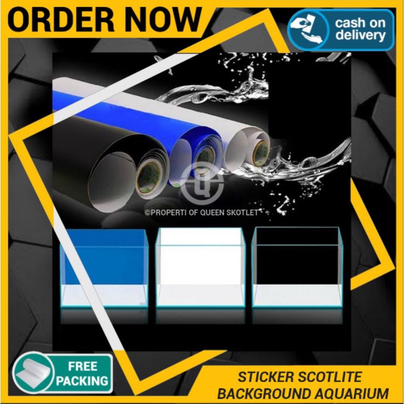 Jual Skotlet Stiker Kaca Aquarium Sticker Background Akuarium Polos ...