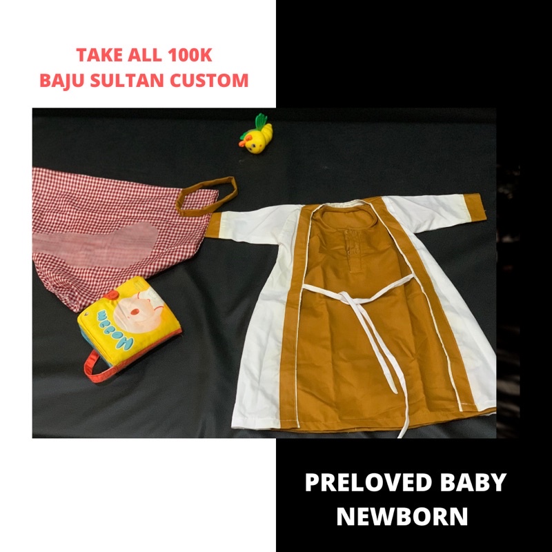Jual Preloved Set Baju Sultan/Set Baju Gamis Bayi Custom Baby Newborn ...