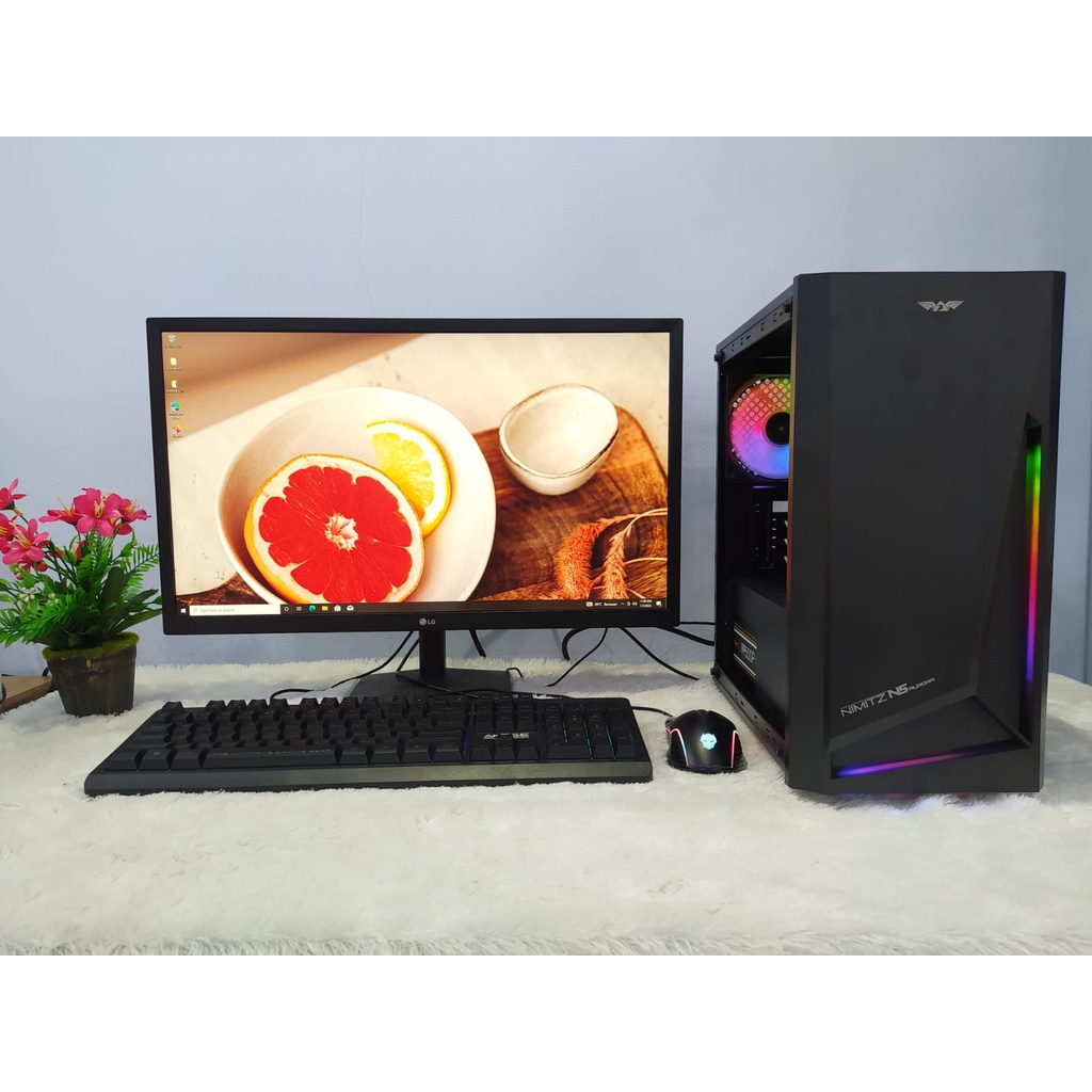 Jual Set PC Gaming Ryzen 3 2200G LED LG 24 IPS 75Hz 8GB DDR4 SSD FullHD ...