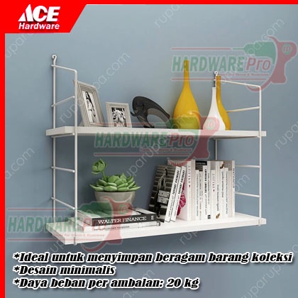 Jual Rak Dinding 2 Tingkat Rak Gantung Serbaguna 2 Tingkat Putih ...