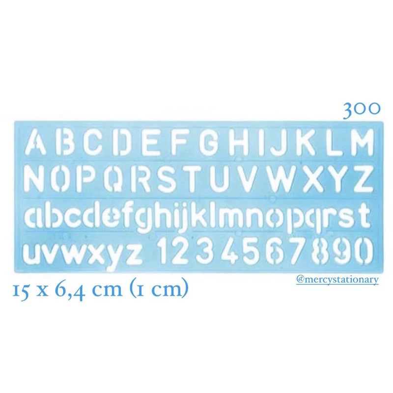 Jual Penggaris Sablon Huruf & Angka BT 300 Mal Abjad | Shopee Indonesia