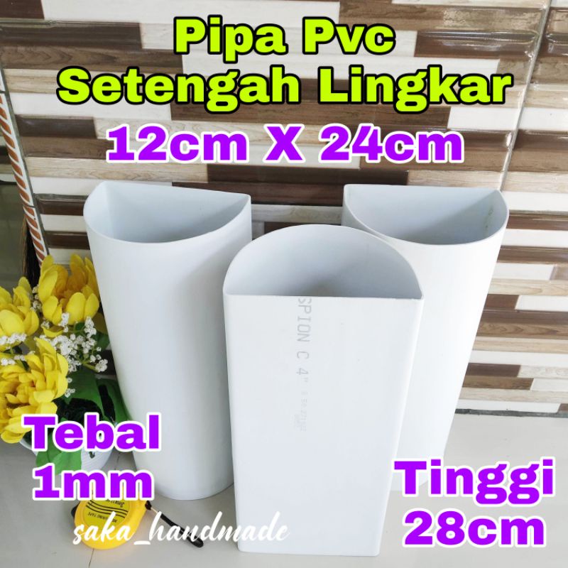 Jual PIPA PARALON/PVC SETENGAH LINGKAR 4" TEBAL 1mm | Shopee Indonesia