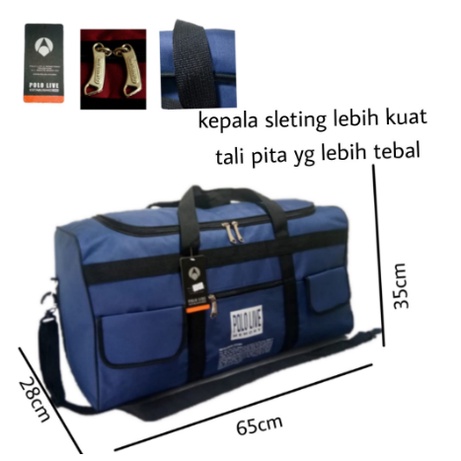 Jual Tas pakaian / tas travelbag / POLO LIVE 70L / Tas baju besar Big ...