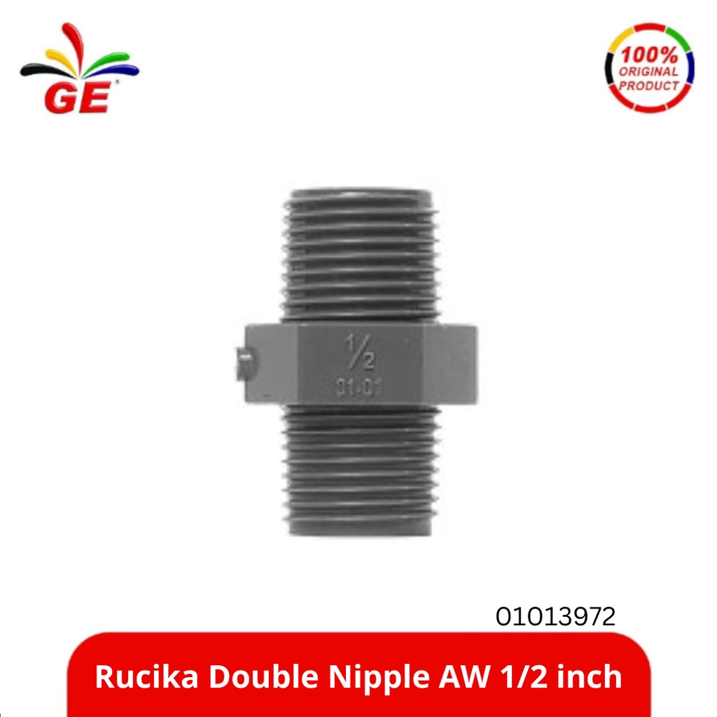 Jual RUCIKA - Double Nipple AW 1/2 inch 01013972 | Shopee Indonesia