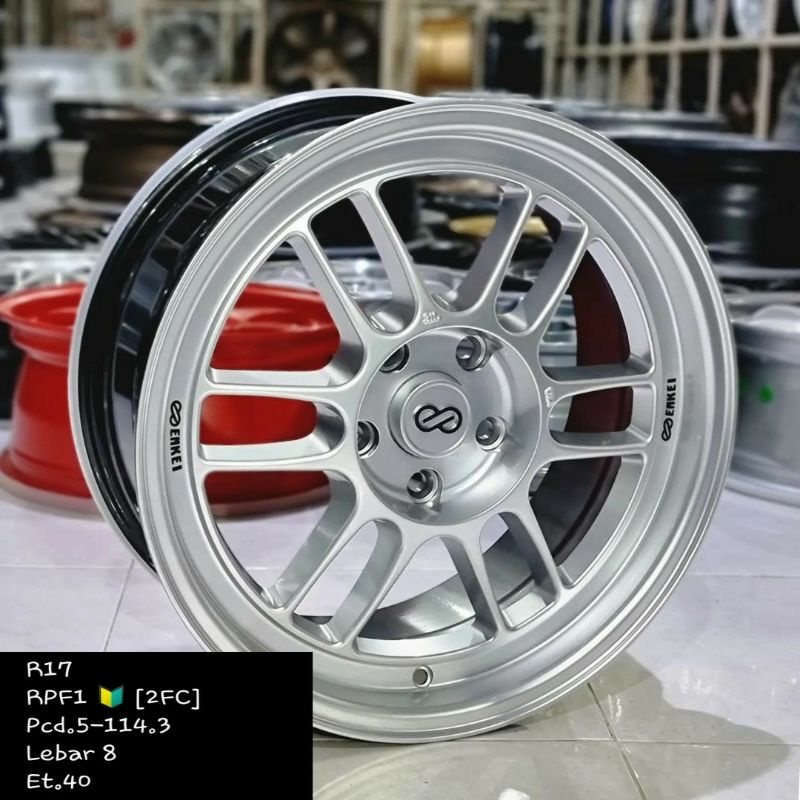 Jual velg racing enkei rpf1 ring 17 lebar 8 et 40 untuk civic hrv terios rush voxy xpander ...