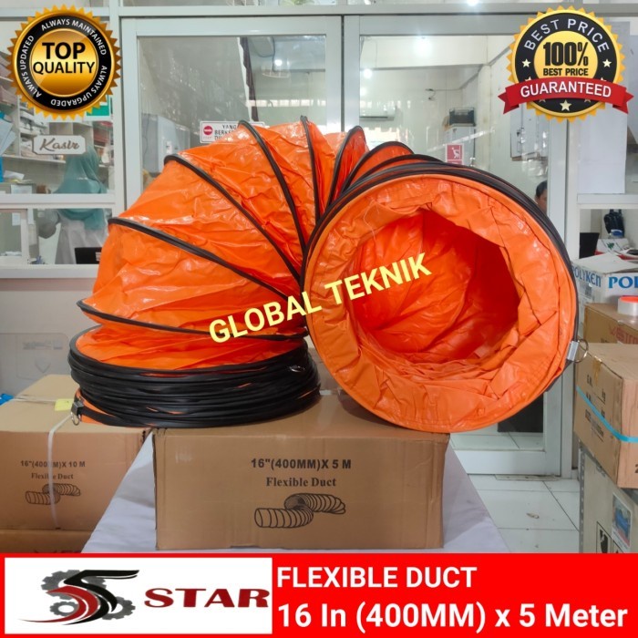 Jual SELANG BLOWER INDUSTRI 16" 5 METER PORTBALE VENTILATOR FLEXIBLE ...