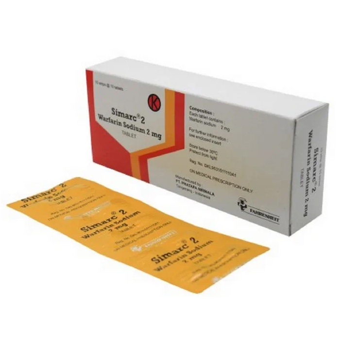Jual SIMARC 2 MG 1 STRIP 10 TABLET / WARFARIN / JANTUNG / TROMBOSIS ...