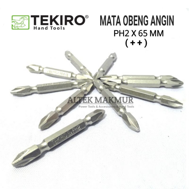 Jual TEKIRO MATA BOR OBENG ANGIN PH2 X 65MM / DOUBLE ENDED SCREWDRIVER ...