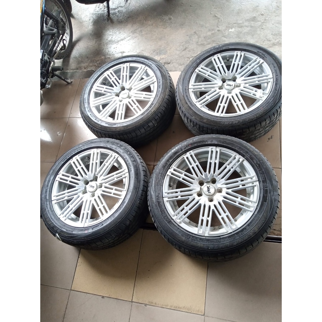 Jual VELG MOBIL SECOND TOMOK HSR RING 18 LEBAR 8 PCD 5X114,3 + BAN DUNLOP 235 50 R18 | Shopee ...