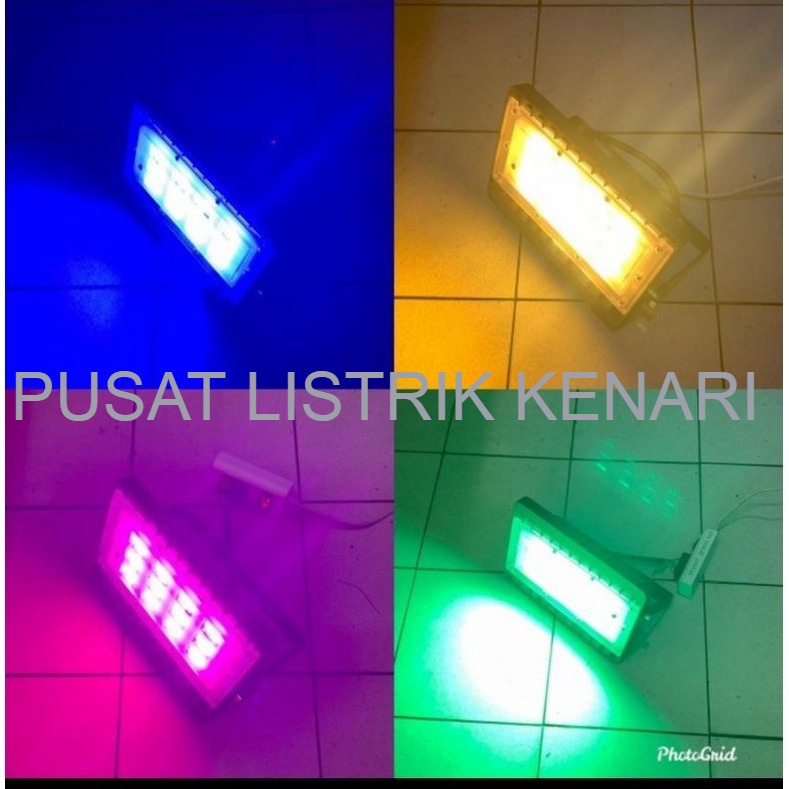 Jual LAMPU SOROT TEMBAK LED FLOOD LIGHT BIRU PINK HIJAU 50 WATT SMD | Shopee Indonesia