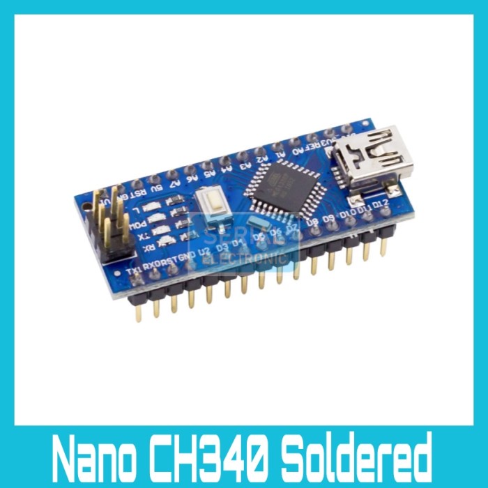 Jual Arduino nano V3 Atmega328P CH340 compatible Board soldered pin I/O ...