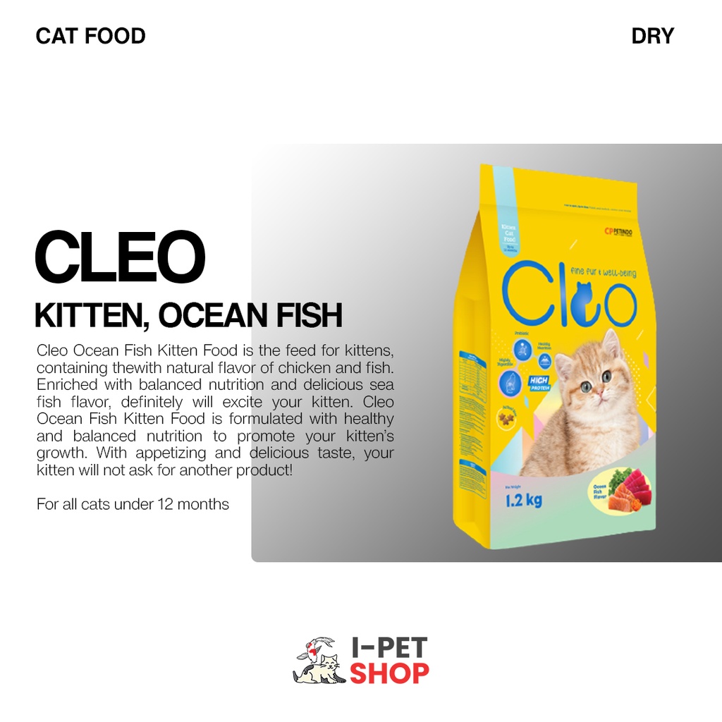 Jual Cleo Kitten Ocean Fish Cat Food Dry 1,2kg | Shopee Indonesia