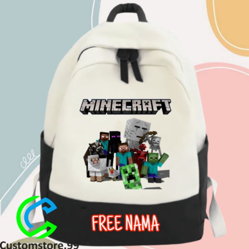 Jual TAS RANSEL MINECRAFT ANAK TERBARU FREE NAMA | Shopee Indonesia