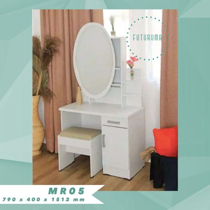 Jual Meja Rias Sliding Minimalis dengan Kursi Bantalan Busa Futurama ...