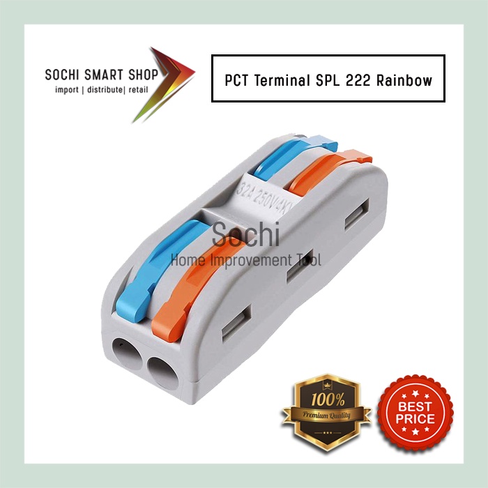Jual PCT Terminal SPL 222 Rainbow - Sambungan Kabel Listrik Split 2 Pin ...