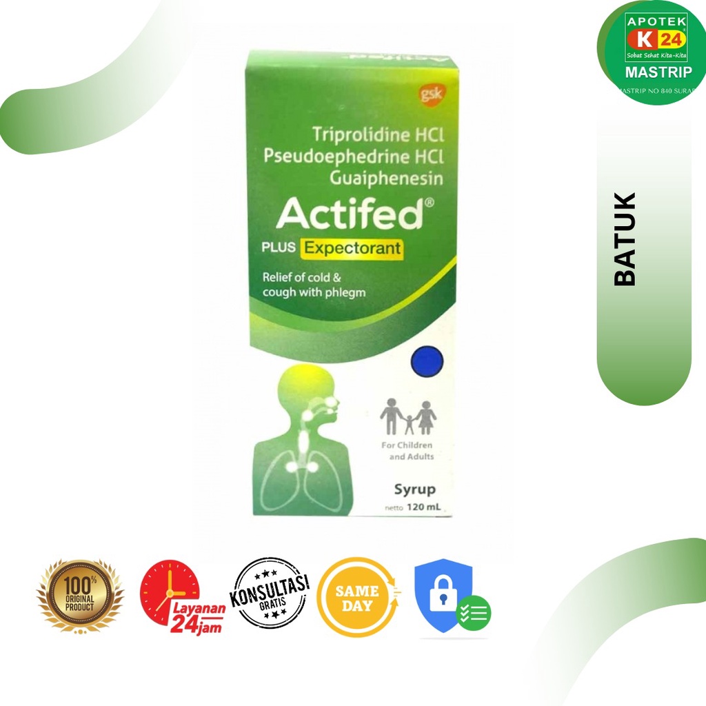 Jual Actifed Hijau Sirup / Batuk Berdahak dan Pilek / 6 tahun-Dewasa ...
