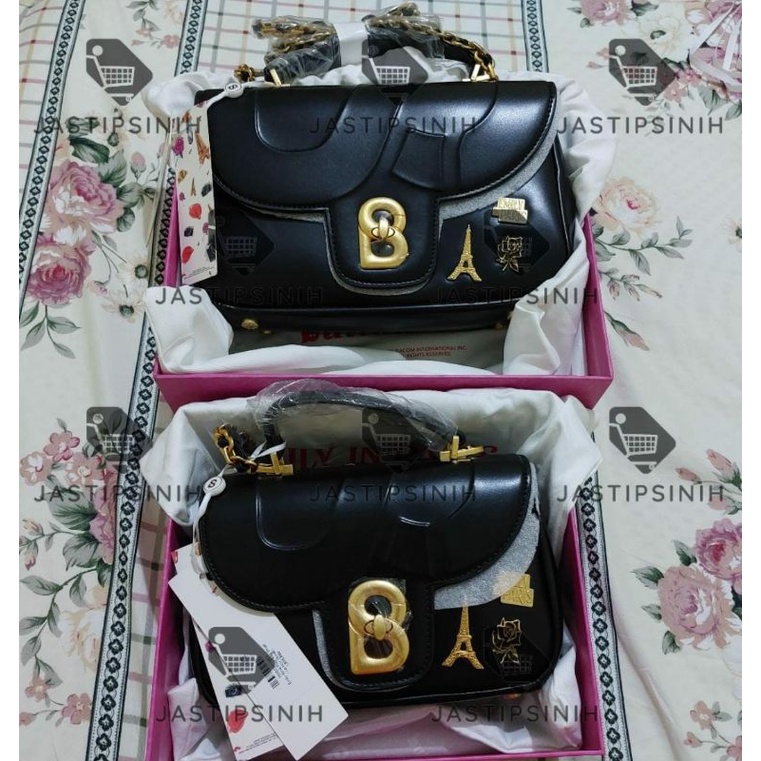 Jual Emily Alma Flap Bag Le Noir Buttonscaves | Shopee Indonesia