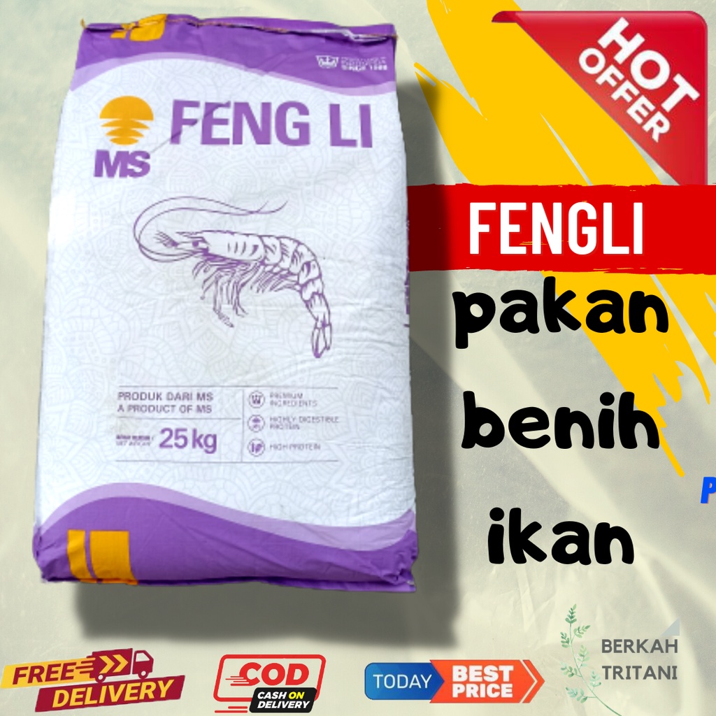 Jual Pelet udang Fengli 0 fengli 1 1 kg Feng Li pakan larva udang, pakan Guppy, pakan cupang ...