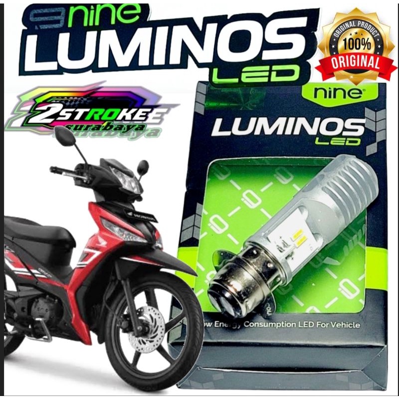 Jual LAMPU DEPAN MOTOR LED LUMINOS 9NINE MH1 ORIGINAL H6 CAHAYA PUTIH ...