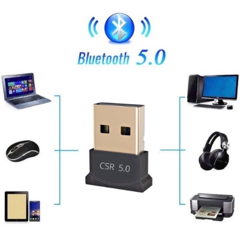 Jual mini bluetooth csr 5.0 usb dongle adapter transmitter audio laptop ...