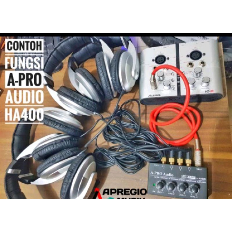 Jual microamp apro ha400 4channel mixer amplifier headphone | Shopee ...