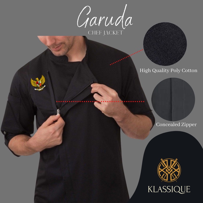 Jual Seragam Koki Klassique Baju Koki - Garuda Special Edition (Chef ...