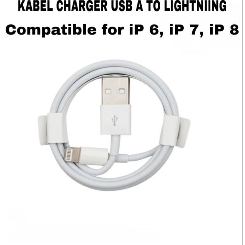 Jual KABEL CHARGER USB A TO LIGHTNIING FOR IP 6 / 7 / 8 / X | Shopee ...