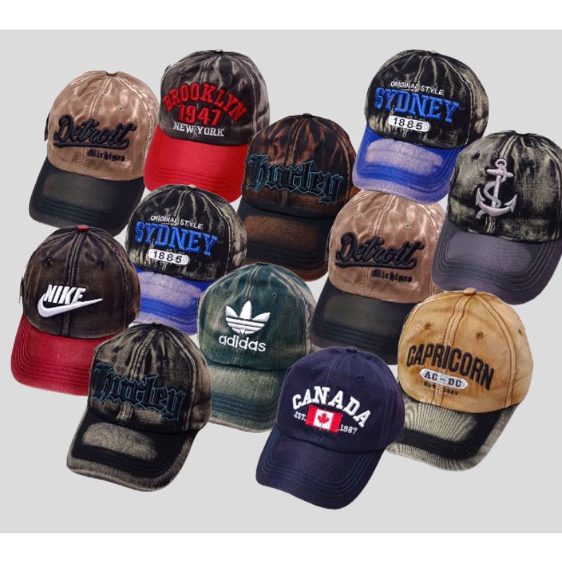 Jual Topi Baseball Cap Bordir Vintage Topi Baseball Chinos Wosh Topi ...