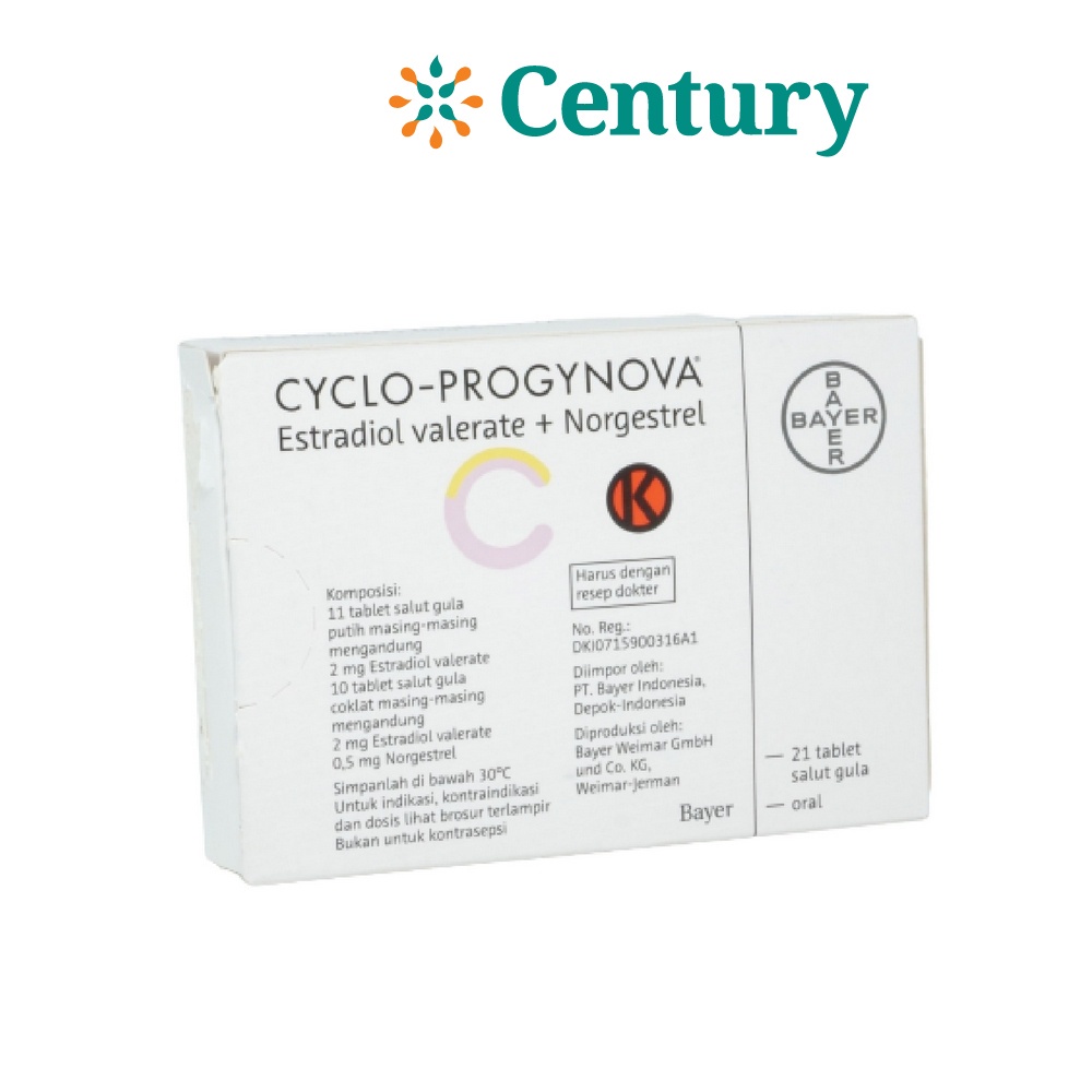 Jual CYCLO PROGYNOVA 1 STRIP 21 TABLET / PIL KB / MENSTRUASI / HORMON ...