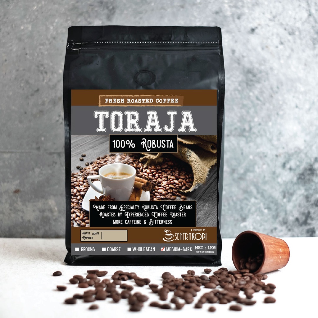 Jual Sentra Kopi Robusta Toraja 1KG - Bubuk / Biji - Premium Robusta ...