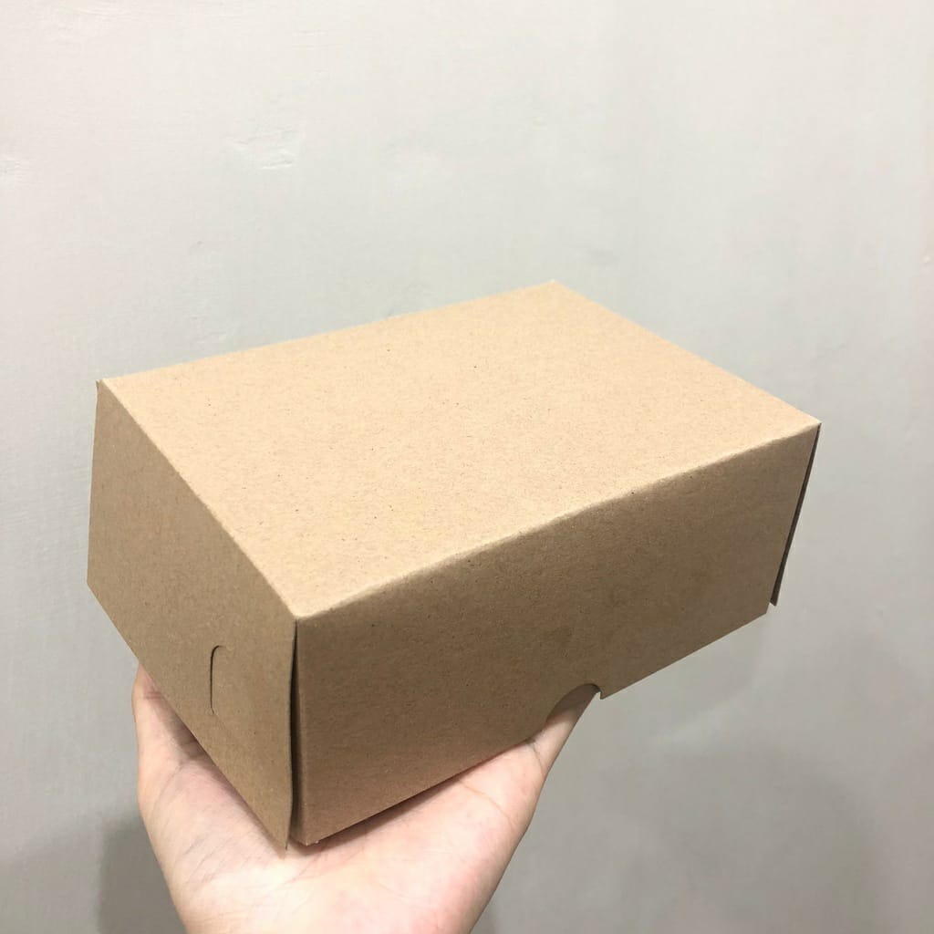 Jual Dus Kue Kraft Coklat 16 x 12 x 7 cm atau R5K/ Dus Roti Kertas ...