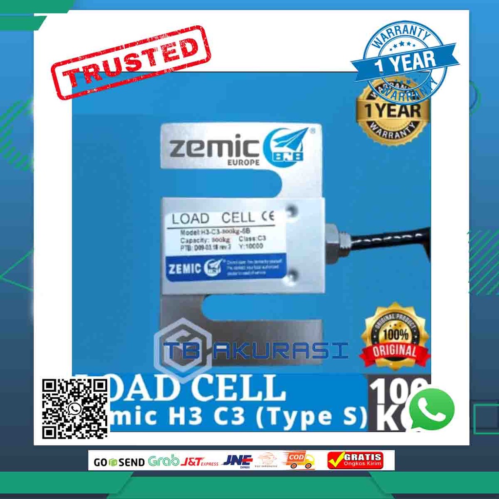 Jual Load cell zemic H3 - C3 100kg S type New Original Garansi | Shopee Indonesia