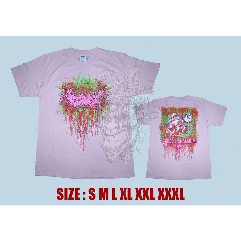Jual TSHIRT - GOREPOT - School Girl Sashimi - Pink | Shopee Indonesia