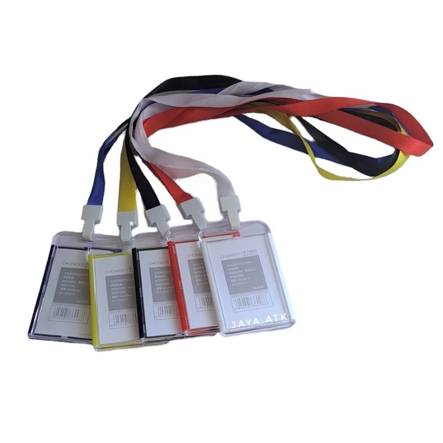Jual NAME TAG ID CARD SET TALI AKRILIK WARNA KARTU TANDA PENGENAL ...