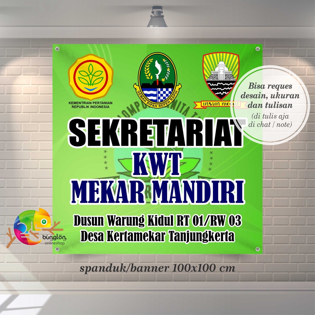 Jual Spanduk, Banner Plang Kelompok Wanita Tani, KWT | Shopee Indonesia
