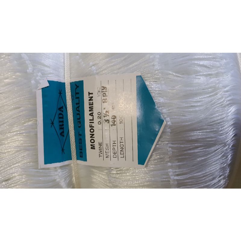 Jual jaring ikan milenium gill net 3,5 inch 8 ply 140/100 yard momoi ...