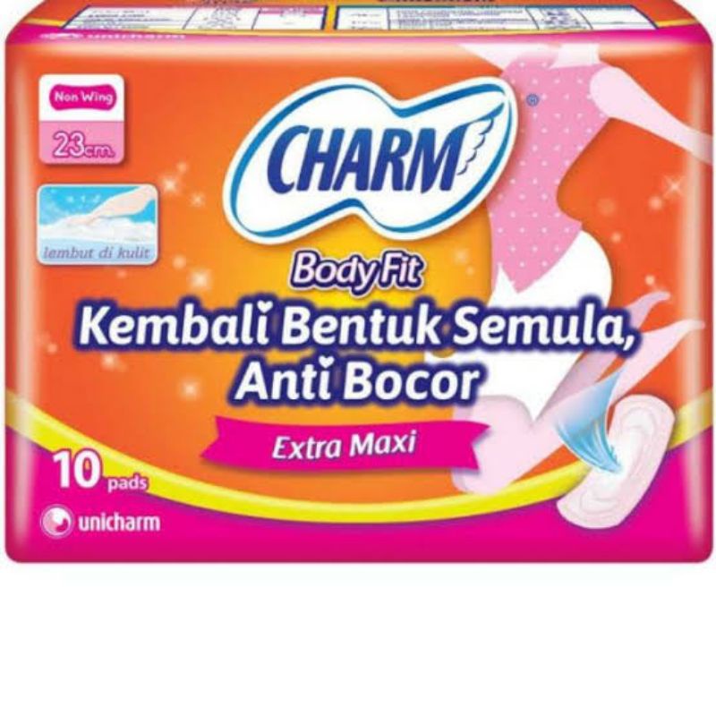 Jual Charm Body Fit Extra Maxi Non Wing 10'S 23cm | Shopee Indonesia