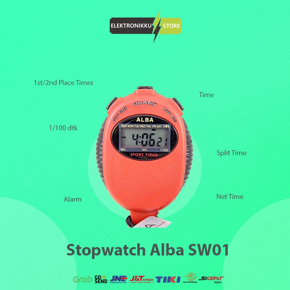 Jual Stop Watch Alba SW01 Alat Pengukur Waktu Stopwatch Alba SW 01 ...