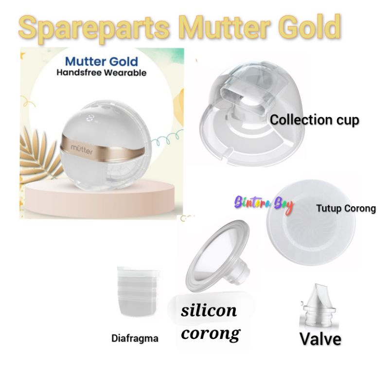 Jual Mutter Gold Sparepart Pompa Asi Wearable Mutter Gold Handsfree ...